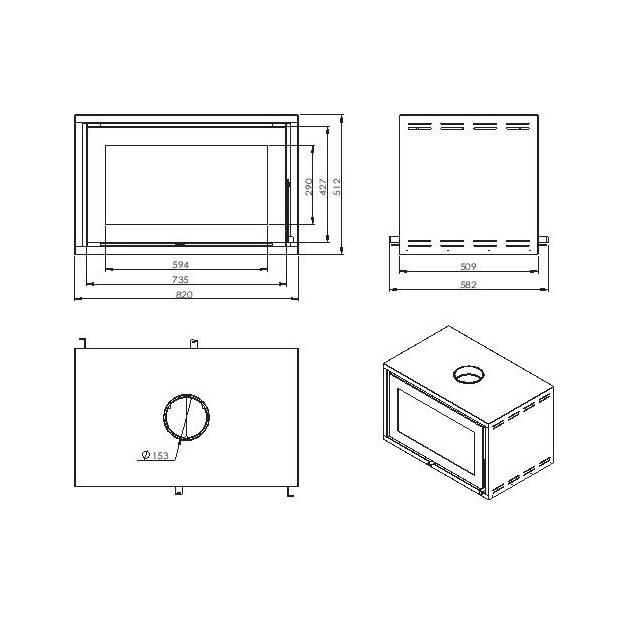 Canature Taurus P3F double sided insert – Fireplace